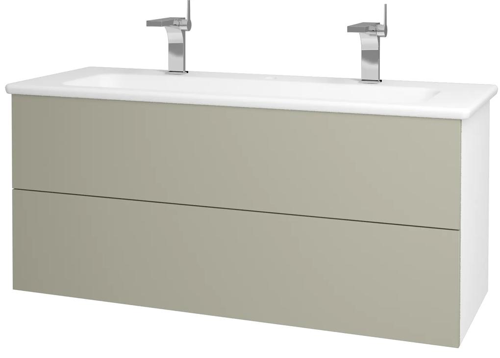 Dřevojas Koupelnová skříň VARIANTE SZZ2 120 (umyvadlo Euphoria) Varianta: M01 Bílá mat / M01 Bílá mat