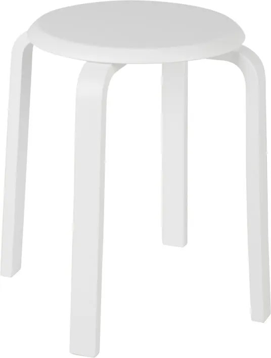 Bílá stolička z březového dřeva WOOOD Diede