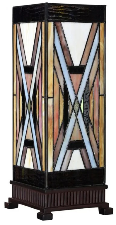 Stolní lampa Tiffany v art deco stylu Russian – 17x17x44 cm