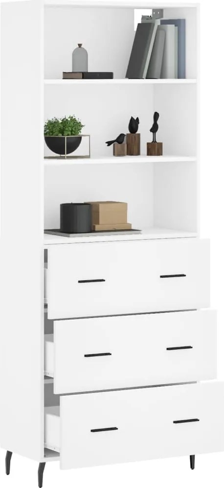 Skříň highboard bílá 69,5 x 34 x 180 cm kompozitní dřevo 3189397