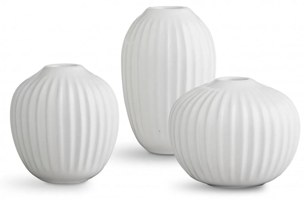 KÄHLER Dárkové balení miniváz Hammershøi White - set 3 ks, bílá barva, keramika