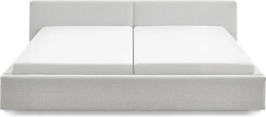 Šedá čalouněná dvoulůžková postel s úložným prostorem s roštem 200x240 cm Cube – Meise Möbel