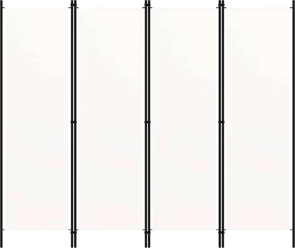 4dílný skládací paraván bílý 200 x 180 cm 320719