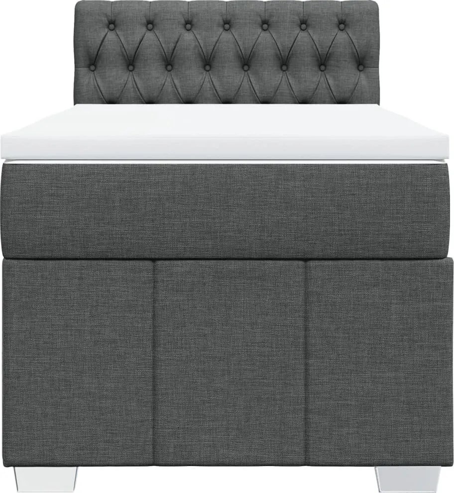 Box spring postel s matrací tmavě šedá 80 x 200 cm textil 3289203