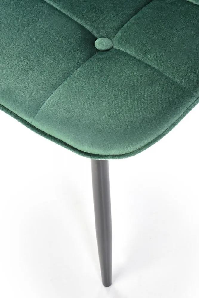 Jídelní židle K417 Halmar Tmavě zelená