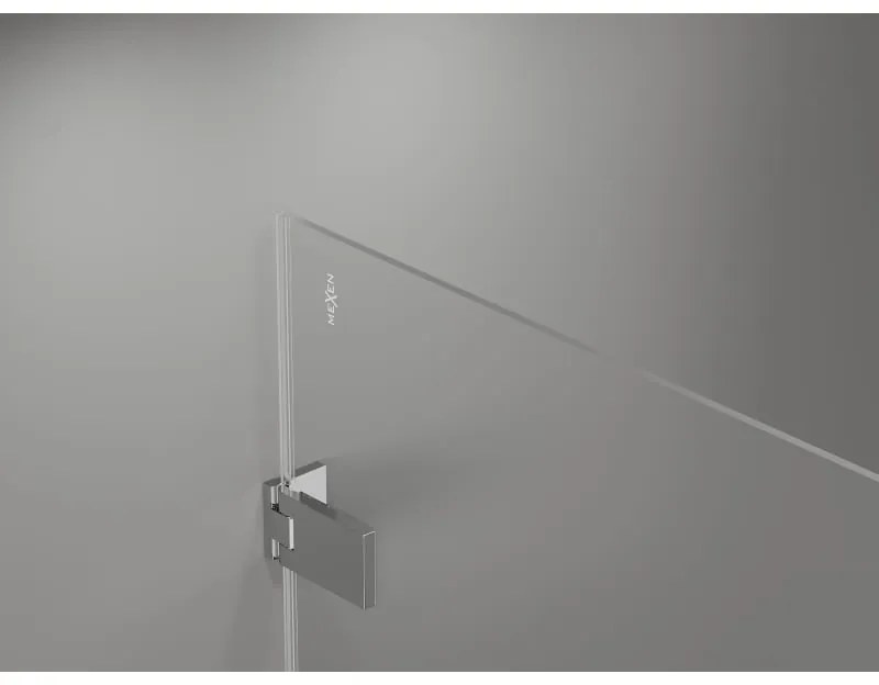 Mexen, Mexen Lunar-F skládací levé sprchové dveře 65 cm, průhledné, chrom - 836-065-000-01-00-L
