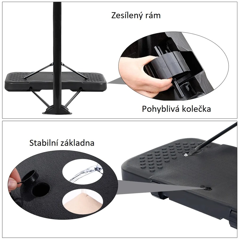 Basketbalový koš výškově nastavitelný 200-305 cm SP34885