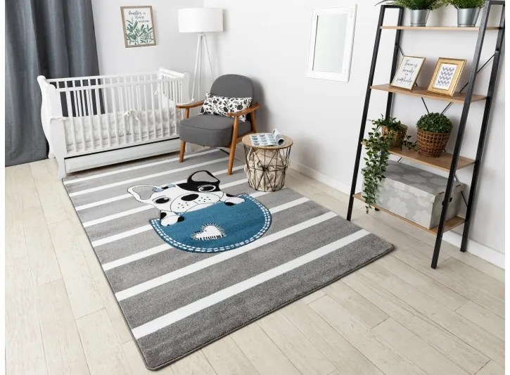 Dywany Łuszczów, Dětský kusový koberec Petit Bulldog grey, 200x290, šedá, dětský pokoj