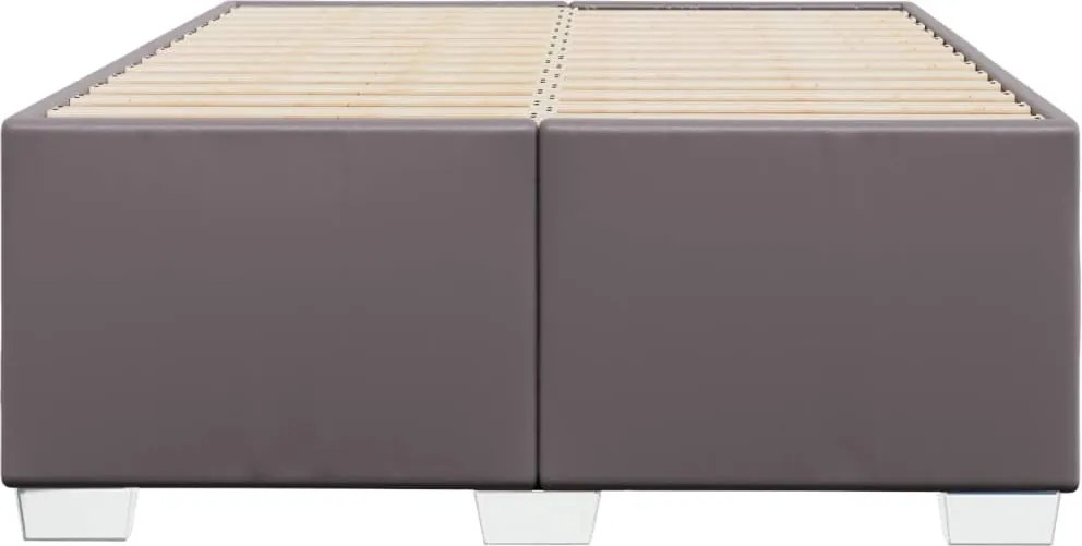 Rám postele bez matrace šedý 120x190 cm umělá kůže 3284550