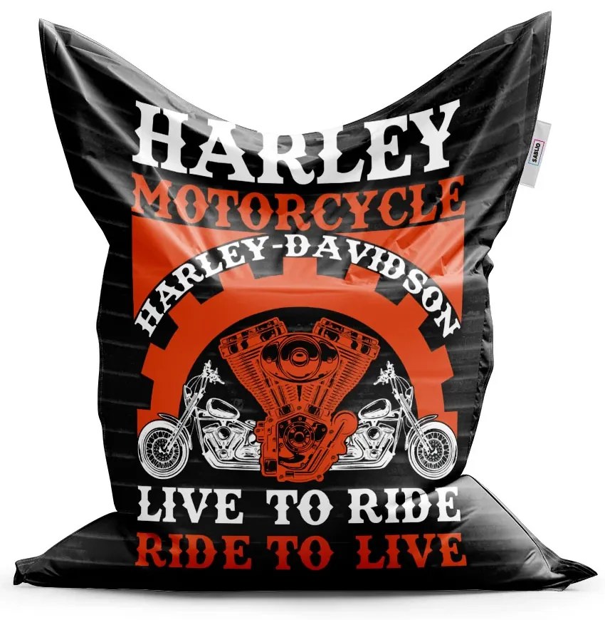 Sablio Sedací vak Harley-Davidson Live to ride, ride to live - 200x140 cm