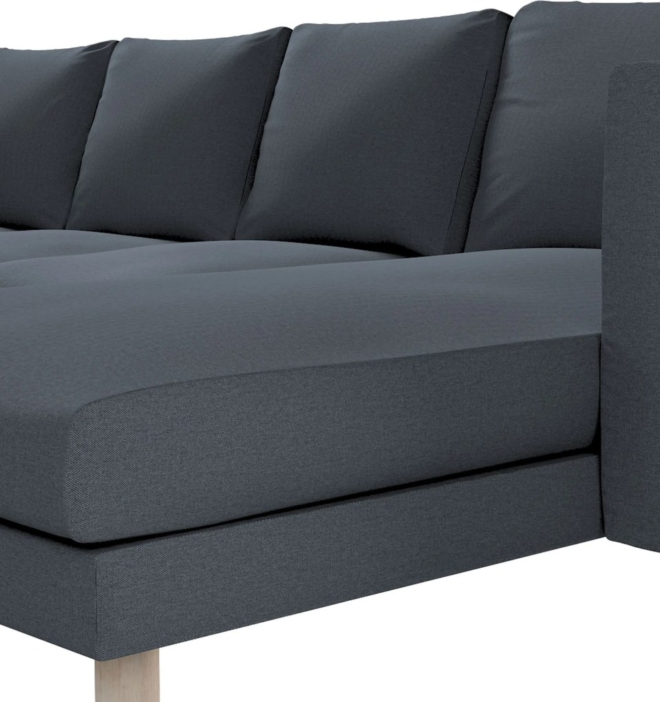 Potah na pohovku IKEA Norsborg 4-místná se šezlongem barva modrá látka pletený vzor