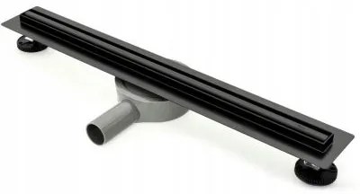 Rea Odtokový žlab + sifon + nohy + těsnící manžeta Neo Slim Pro-700 Black REA-G8901 - Rea