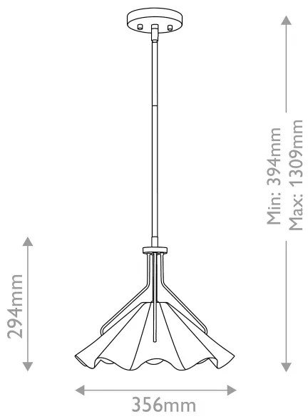 Quoizel QZ-MEJIA-1P-S-AB - Lustr na tyči MEJIA 1xE27/60W/230V pr. 35,6 cm mosaz