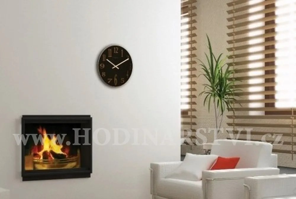 Designové nástěnné hodiny 2472zw Nextime Smoke Mirror 43cm