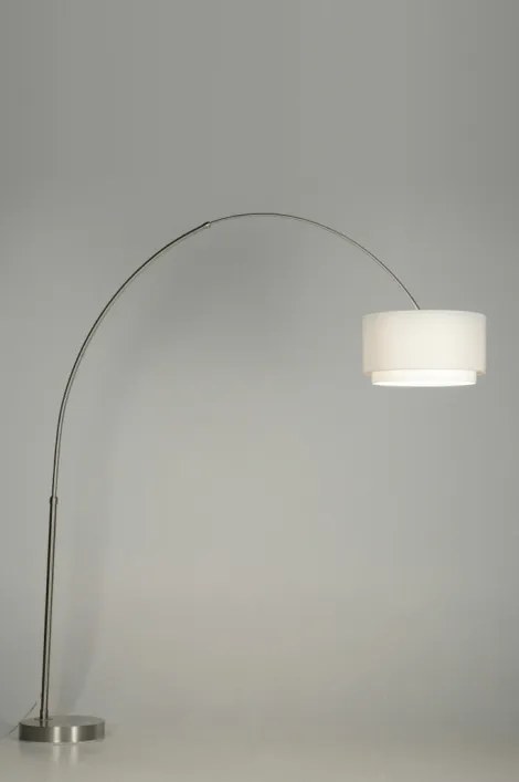 Stojací oblouková lampa Adamo Soffito Bianco