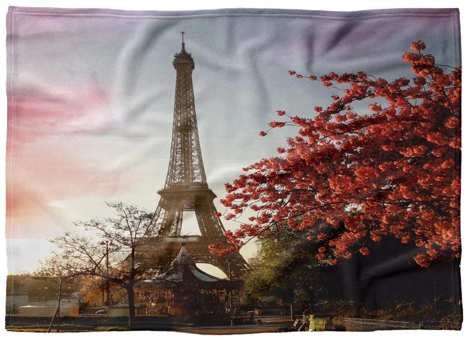 IMPAR Fleecová deka Eiffelovka 150x120 cm (Rozměr : 200 x 140 cm, Podšití beránkem: NE)
