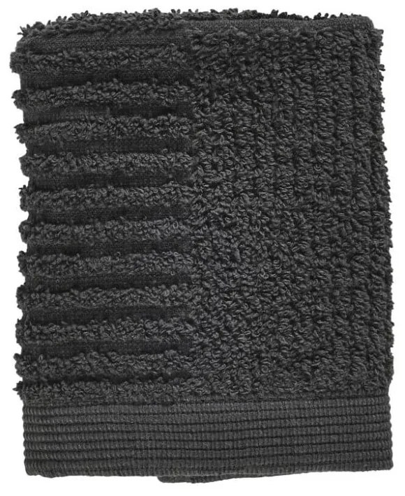 Antracitově šedý ručník ze 100% bavlny na obličej Zone Classic, 30 x 30 cm