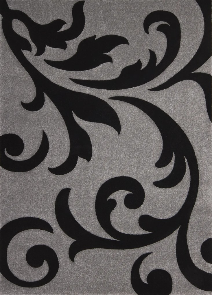 Lalee koberce Kusový koberec Lambada LAM 451 silver-black - 80x150 cm