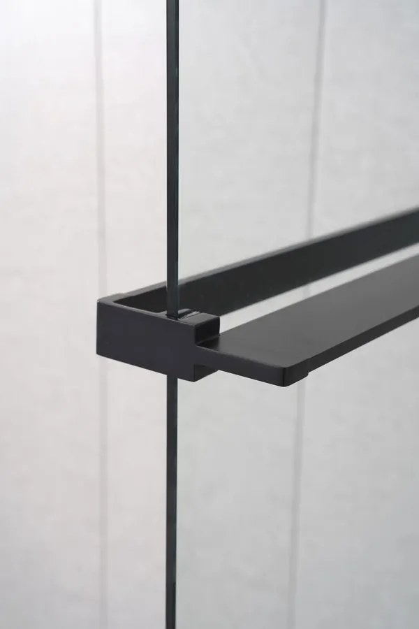 Sapho police na walk-in zástěnu 142 cm černá matná EG1425
