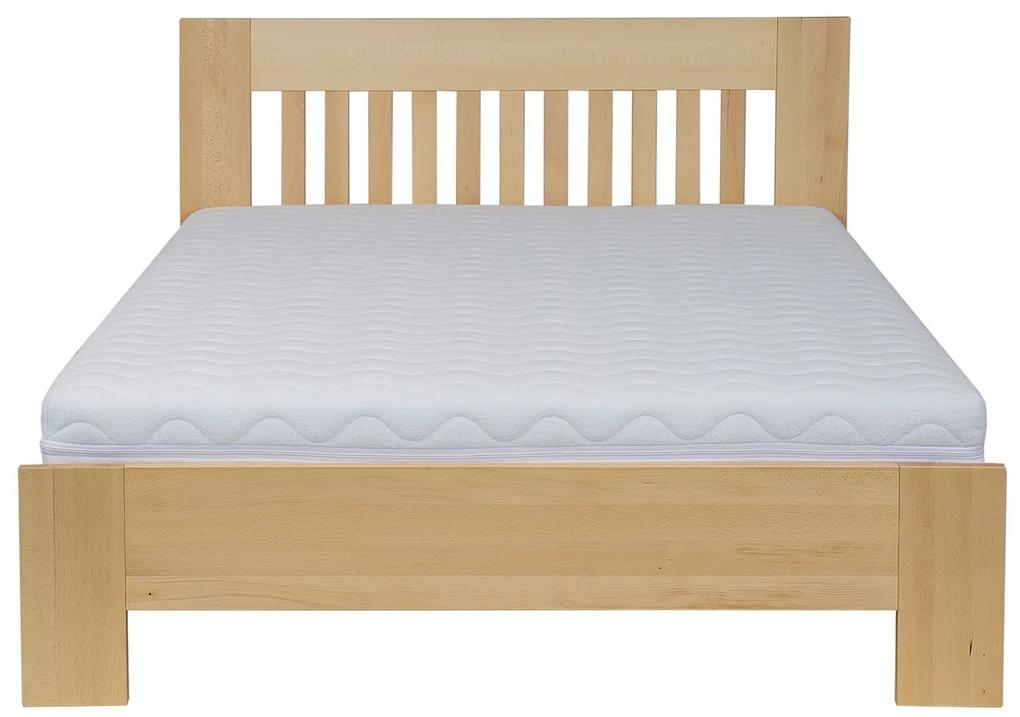 Drewmax LK186 100x200 cm dřevěná postel masiv buk jednolůžko
