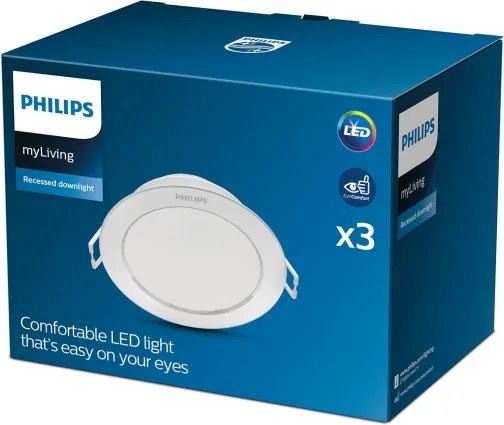 Philips - SADA 3x LED Podhledové svítidlo DIAMOND 1xLED/3,5W/230V 2700K