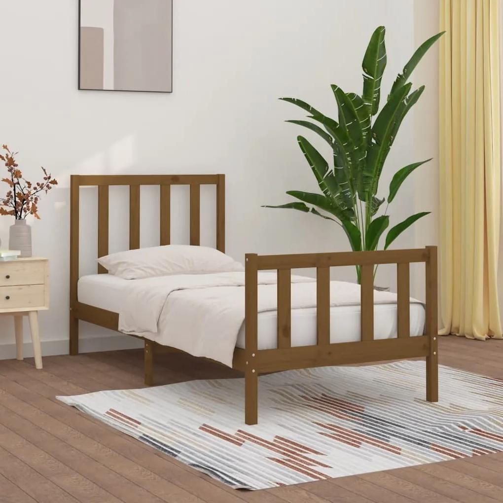 vidaXL Rám postele masivní dřevo 90 x 200 cm [3106820] Barva: Přírodní