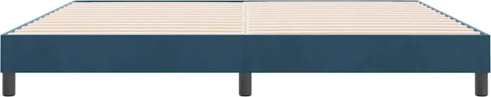 Postel Box Spring bez matrace tmavě modrá 180x210 cm samet 3315841