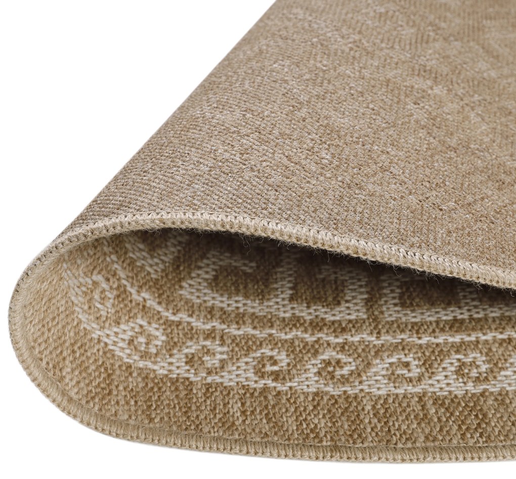 Ayyildiz, Kusový koberec Comilla 887 Beige kruh, 120x120 (průměr) kruh, béžová, chodba / předsíň