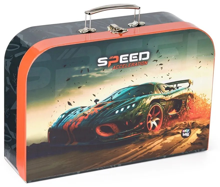 Oxybag - kufřík na výtvarku Auto, 34 cm, lamino