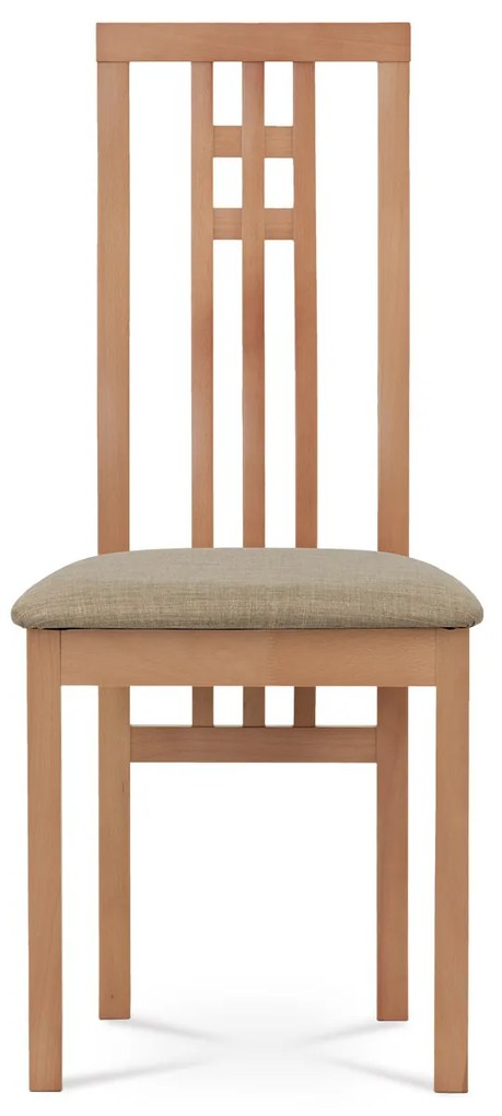 Jídelní židle BC-2482 BUK3 masiv buk, barva buk, látka béžová