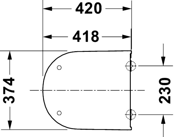 Duravit 28310000 - Záchodové prkénko D-CODE 37,4x42 cm bílá
