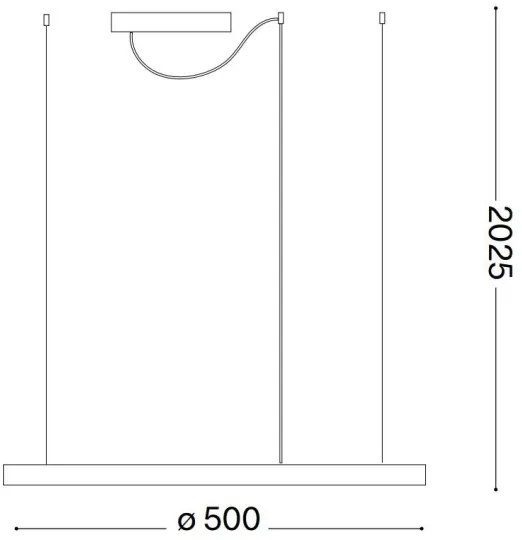 Ideal Lux - LED Lustr na lanku ORACLE SLIM LED/29W/230V 3000K pr. 50 cm bílá