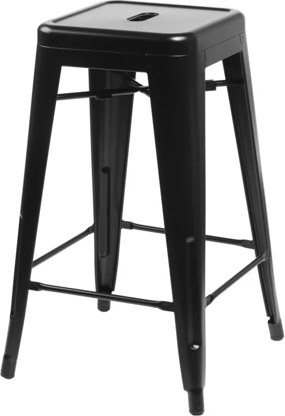 Barová židle PARIS 66cm černá inspirovaná TOLIX