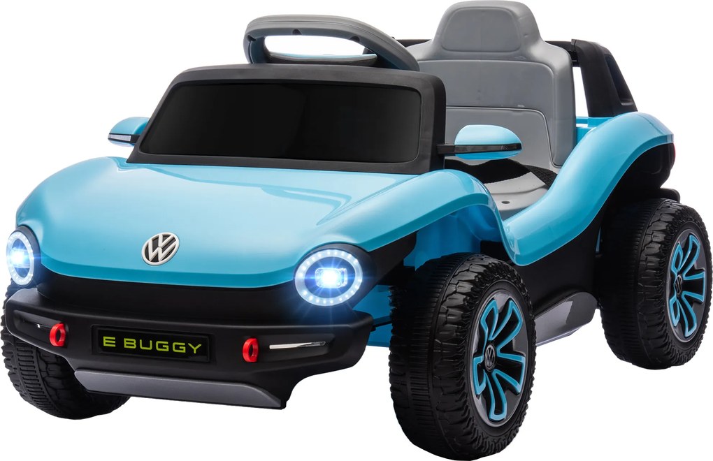 AIYAPLAY Dětské elektrické auto od 3 let Volkswagen E-Buggy 12V s 2,4G dálkovým ovládáním, modrá