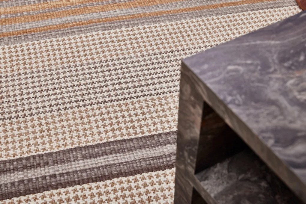 Diamond Carpets India, Ručně vázaný kusový koberec Houndstooth DESP HL89 Beige Mix, 80x150, béžová, hnědá, ložnice