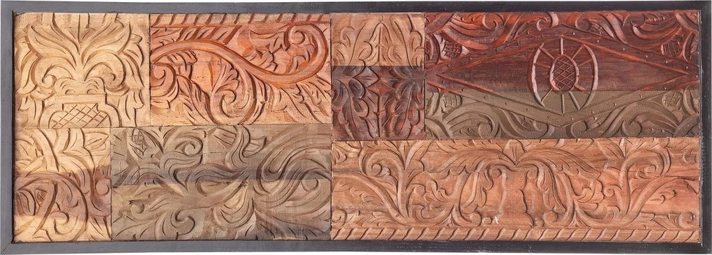 Nástěnná dekorace Carvato 125x44x4 cm