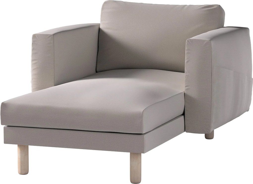 Potah na IKEA Norsborg šezlong s loketními opěrkami barva béžová látka sametová