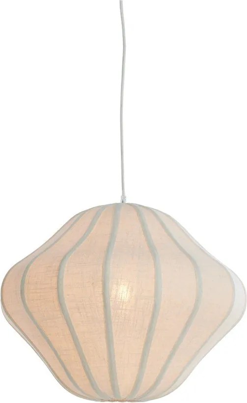 Krémové závěsné svítidlo s textilním stínidlem ø 10 cm Sukau – Light & Living