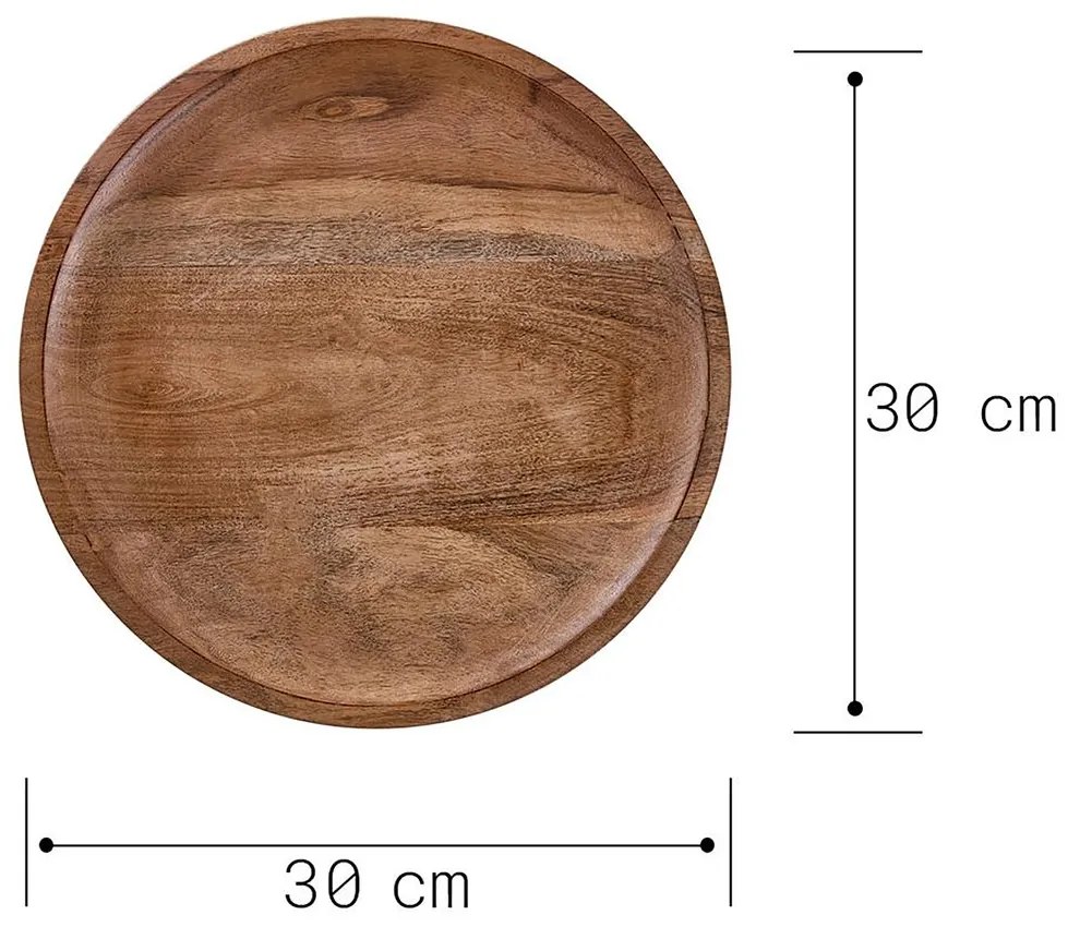 ACACIA Dřevěný podnos 30 cm