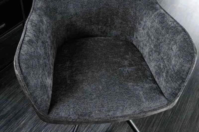 invicta interior Jídelní židle Verona tmavě šedá otočná - 2ks 44155
