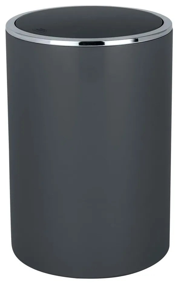 WENKO 25146100 - Koš INCA 18,5x25,5 cm antracit/lesk. chrom 25146100
