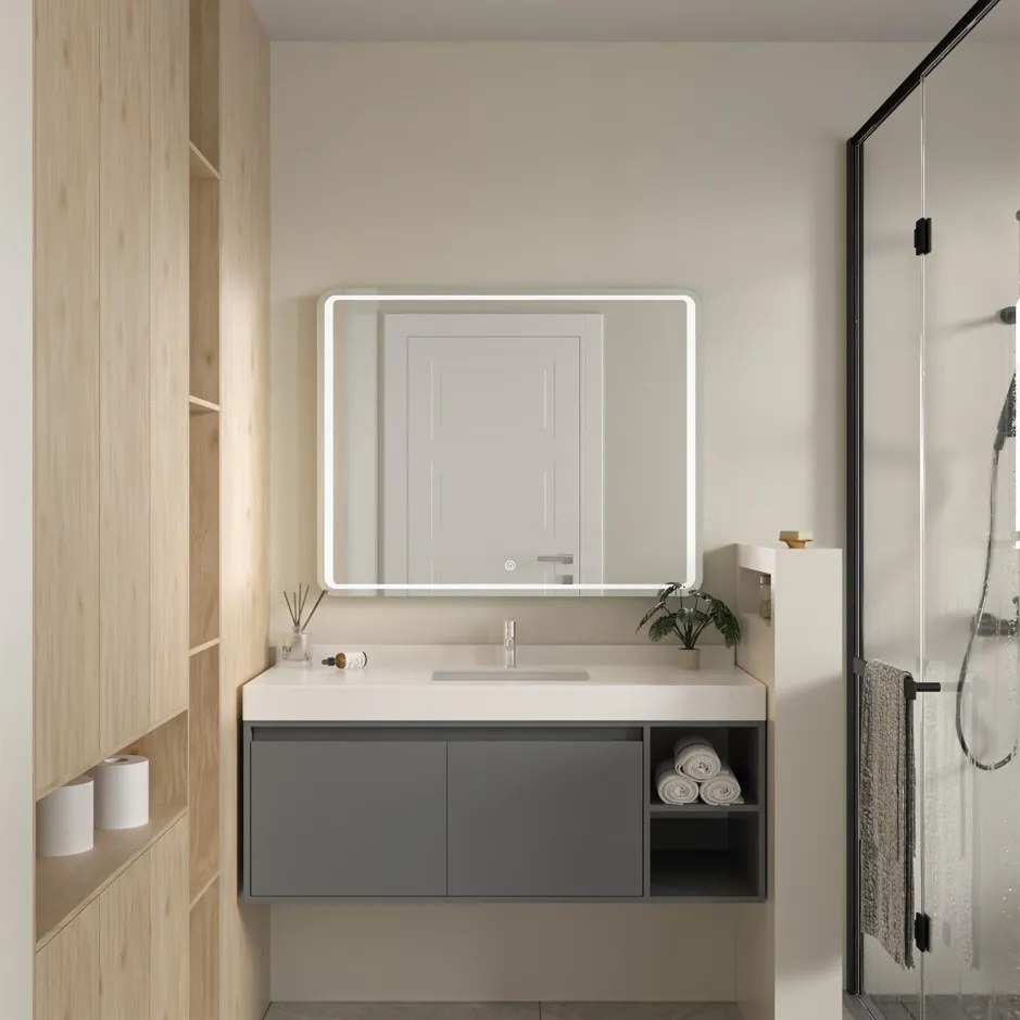 Erga Mia, LED zrcadlo 100x80cm, 2760 lm, 6500K, přední/zadní osvětlení, ERG-V01-117-1080-00