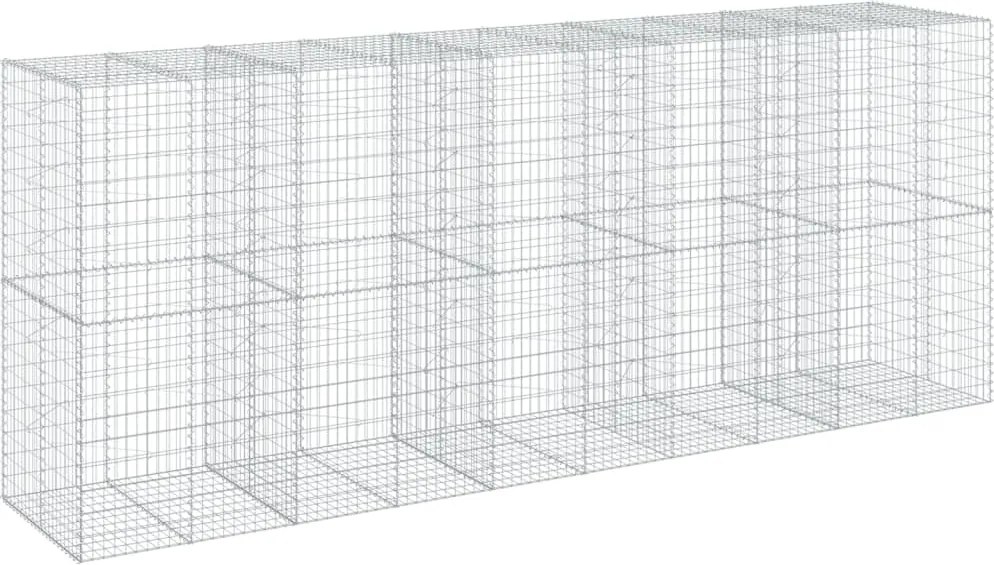 Gabionový koš s víkem 500 x 100 x 200 cm pozinkované železo 3295233