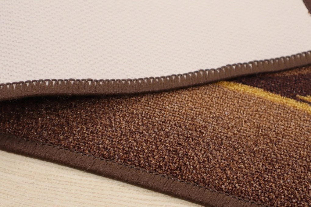 Berfin Dywany Protiskluzový běhoun na míru Zel 1001 Brown s obšitím - šíře 67 cm s obšitím