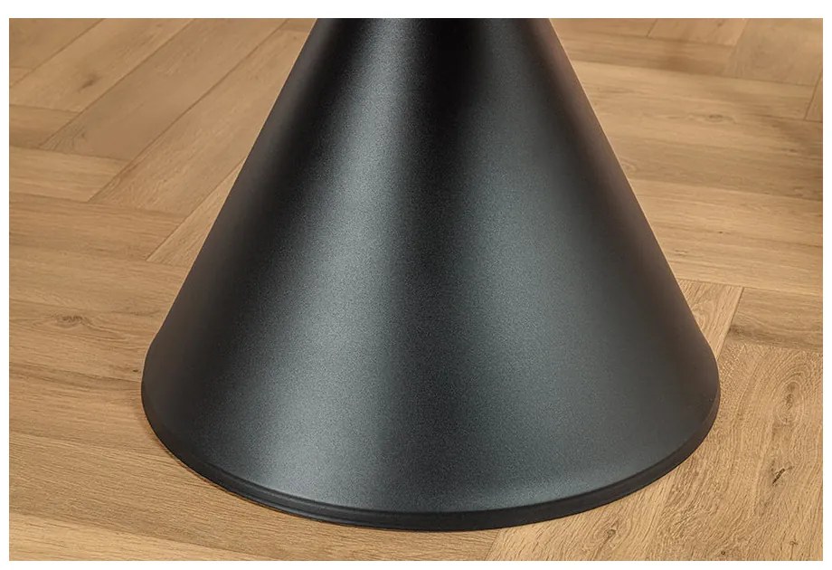 Massive home | Jídelní stůl SIGNATURE 135 cm kulatý, mramor/černý kov
