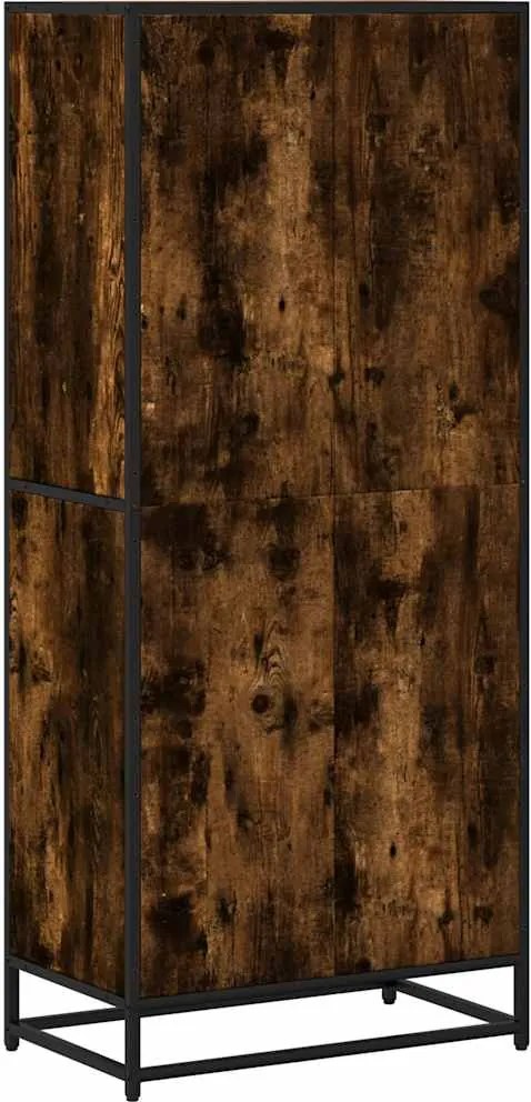 Knihovna kouřový dub 60 x 35 x 139 cm kompozitní dřevo 3300842