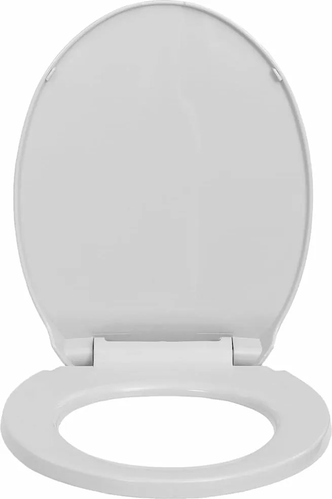 WC sedátko s pomalým sklápěním rychloupínací světle šedé oválné 145815