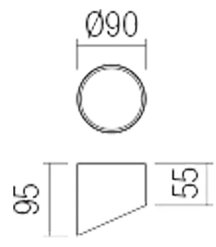 Redo 01-1626 stropní LED svítidlo Uto matně černé, 6W, 3000K, ø9cm