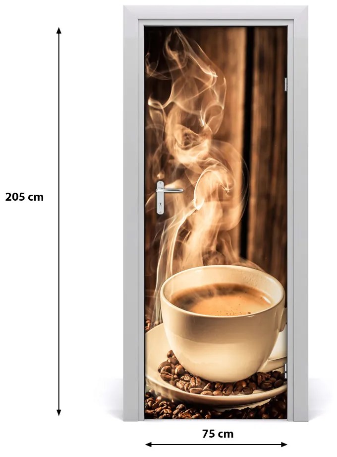 Fototapeta na dveře samolepící aromatická káva 75x205 cm