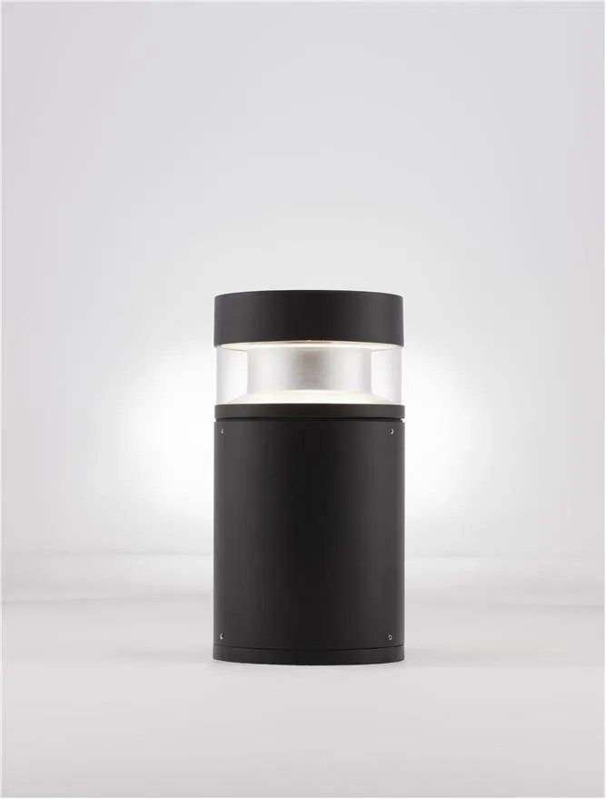 NV 9026123 Venkovní sloupkové svítidlo TALA černý hliník a akryl LED 12W 3000K 100-240V 180st. IP54 - NOVA LUCE